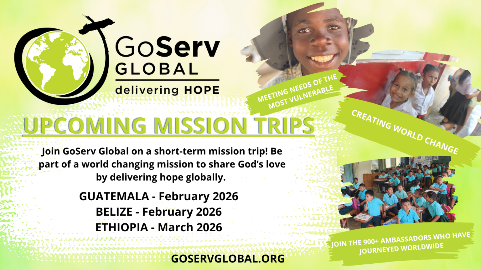 We Deliver Hope Globally - You Make It Possible - GoServ Global